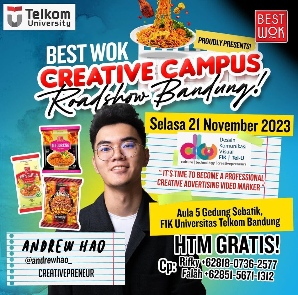 BEST WOK CREATIVE CAMPUS ROADSHOW BANDUNG | DKV Telkom University